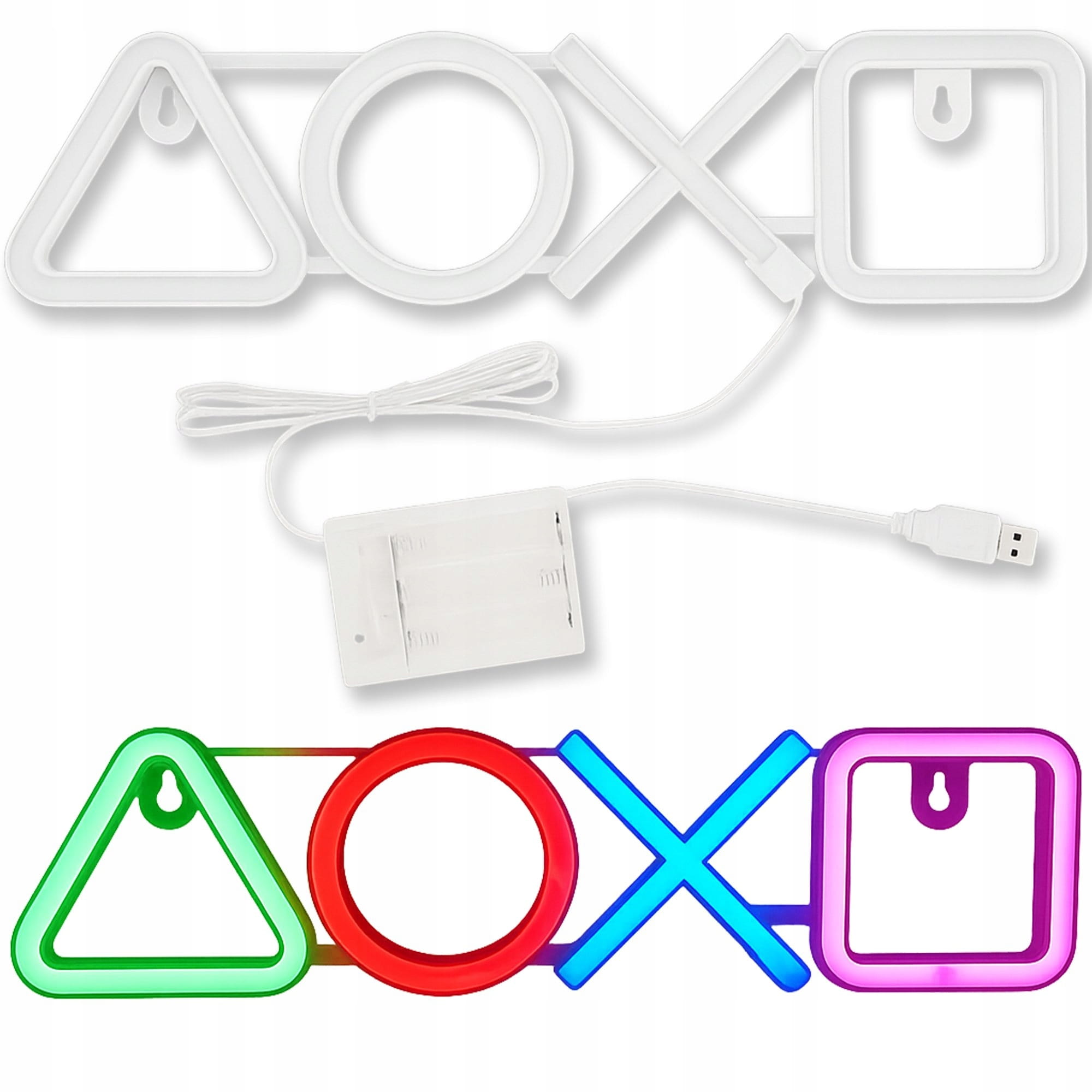 Neon LED DOXO – Gamingowa lampka dekoracyjna z symbolami PS | Compliment